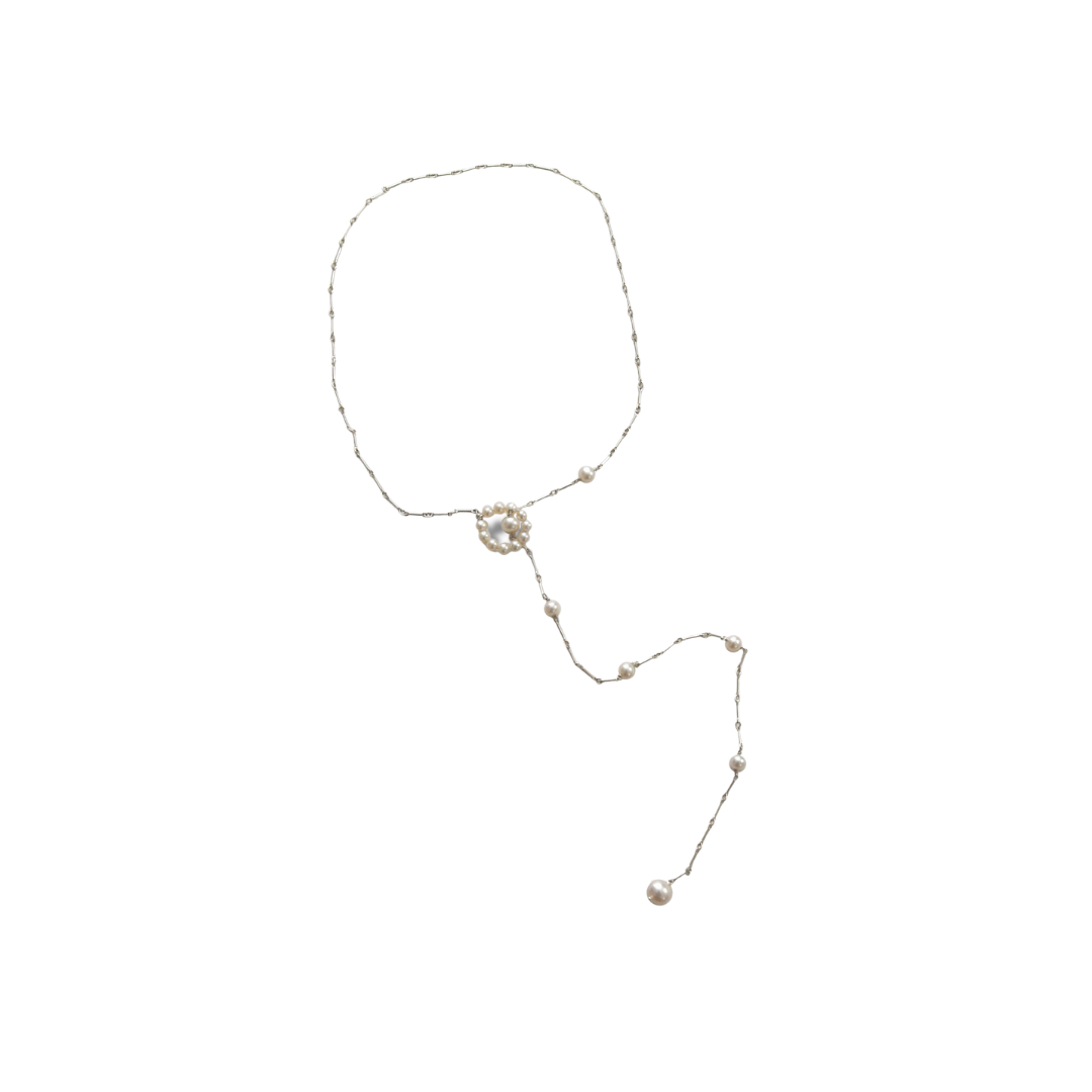 Circle Of Pearls Lariat-Gold Or Silver – Debra Fabian